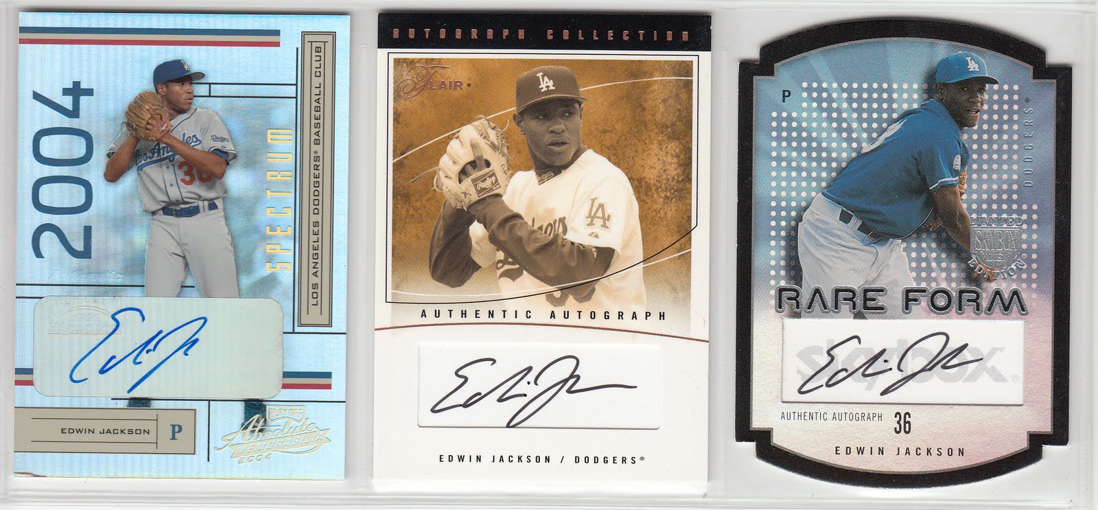 Dodgers Blue Heaven: Collection: Some Edwin Jackson Auto's
