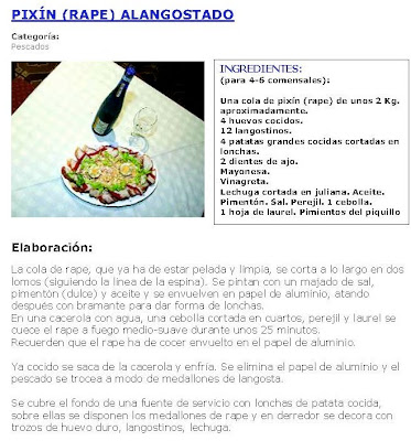 QUINTES-Mirador del Cantábrico: Menú: Pixin alangostado, bocadinos de ...