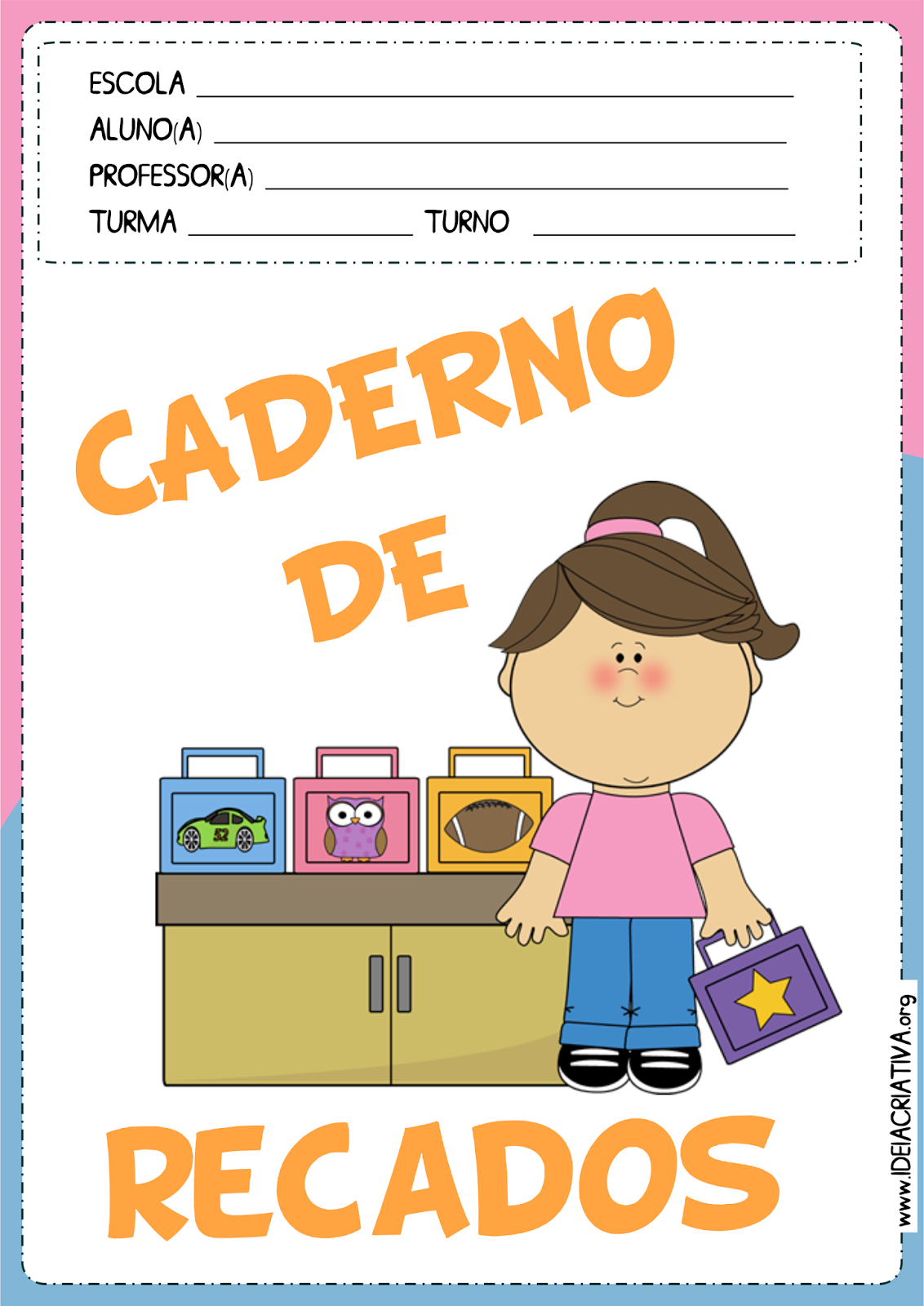 Capa Para Caderno De Sala Educação Infantil - FDPLEARN