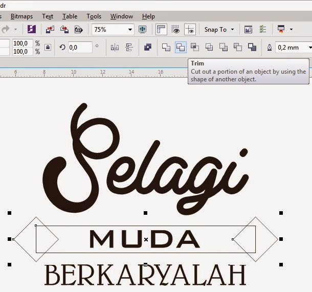 Dyne Creative Studio: TUTORIAL COREL DRAW: CARA MEMBUAT TIPOGRAFI ...