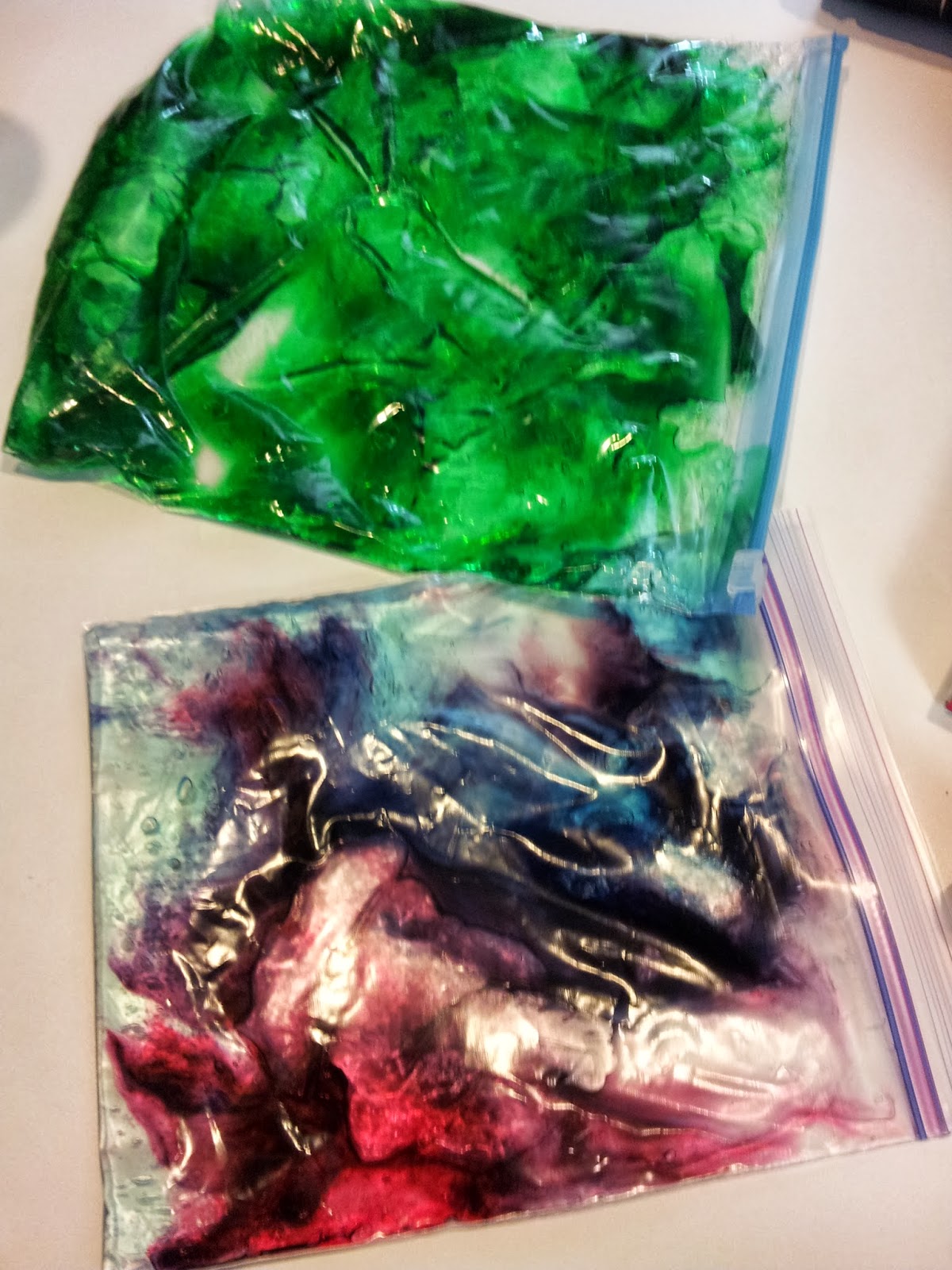 Working Mom Wonders: Slime Sensory Bags