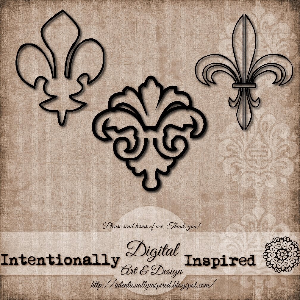 Intentionally Inspired: FREE Freebie Digital Vintage French Fleurs For ...
