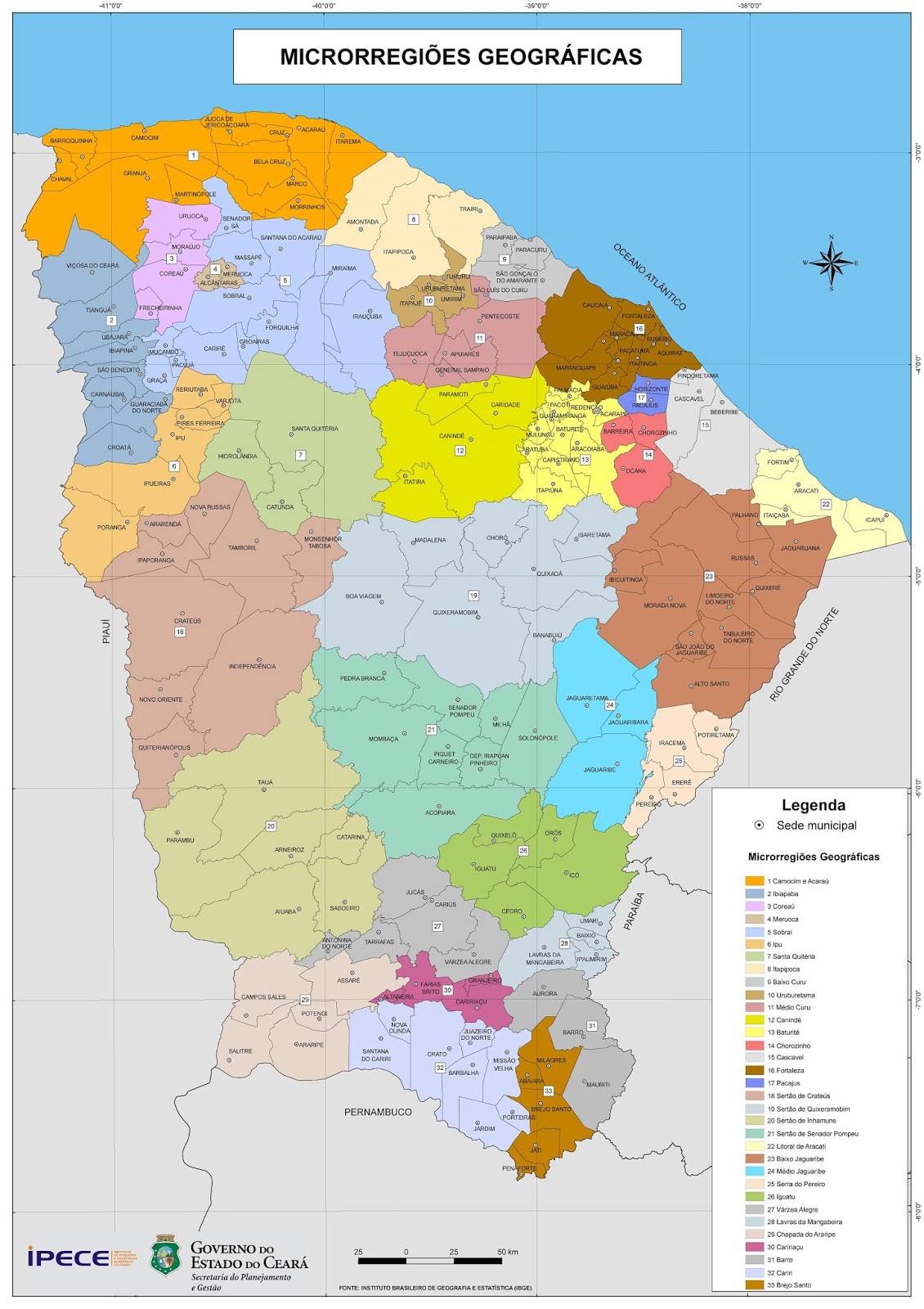 Mapas do Estado do Ceará - Fox Press™