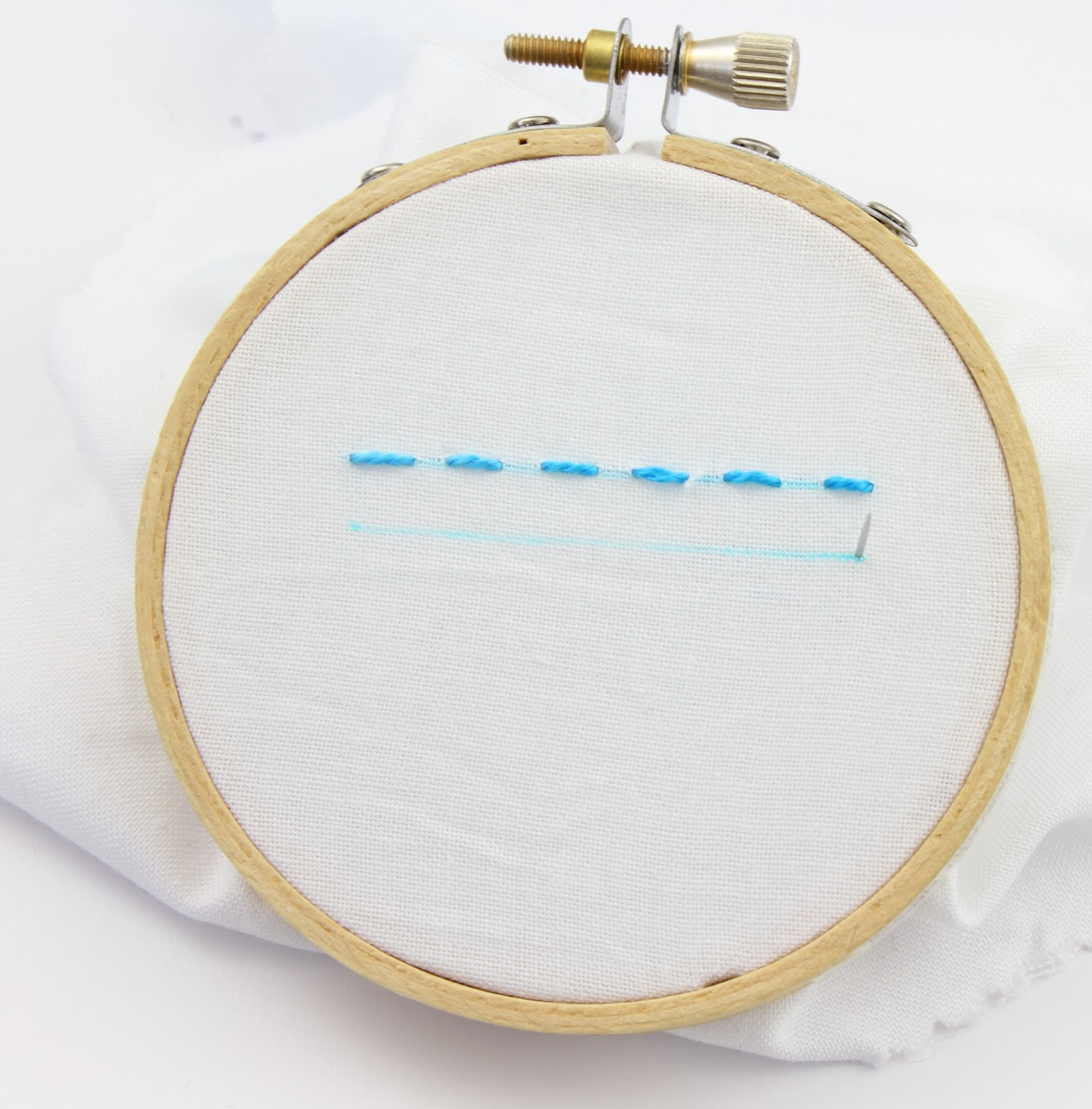 big B: Threaded Running Stitch