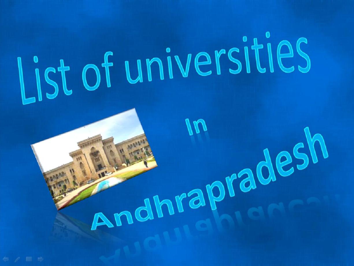 List of Colleges: list of deemed universities in andhra pradesh