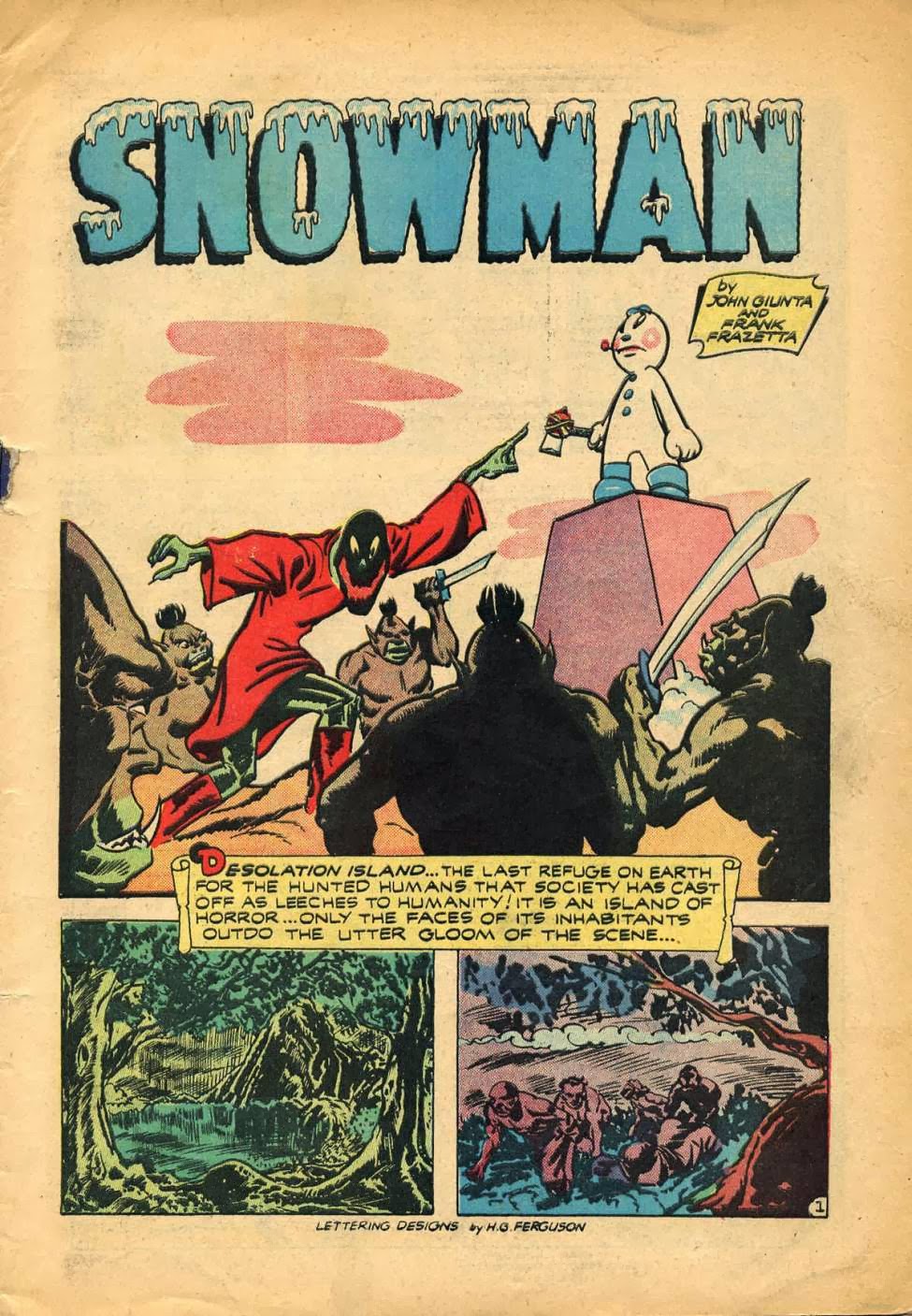 Ominous Octopus Omnibus: "Snowman" - TALLY-HO COMICS - Frank Frazetta