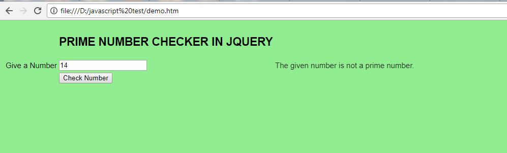 Free Programming Source Codes And Computer Programming Tutorials Prime Number Checker In Jquery 2538