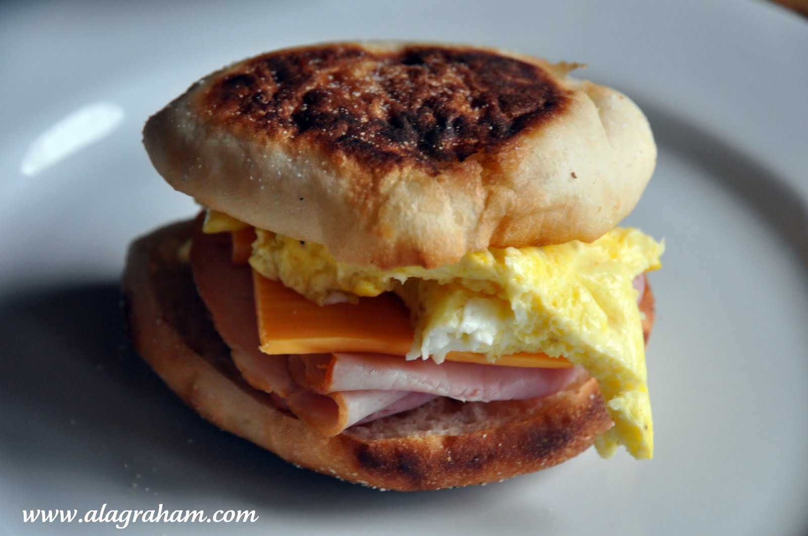A LA GRAHAM: BREAKFAST HAM, CHEESE AND EGG SCRAMBLE