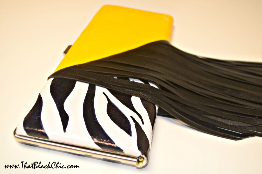 DIY: Zebra painted clutch | That Black Chic
