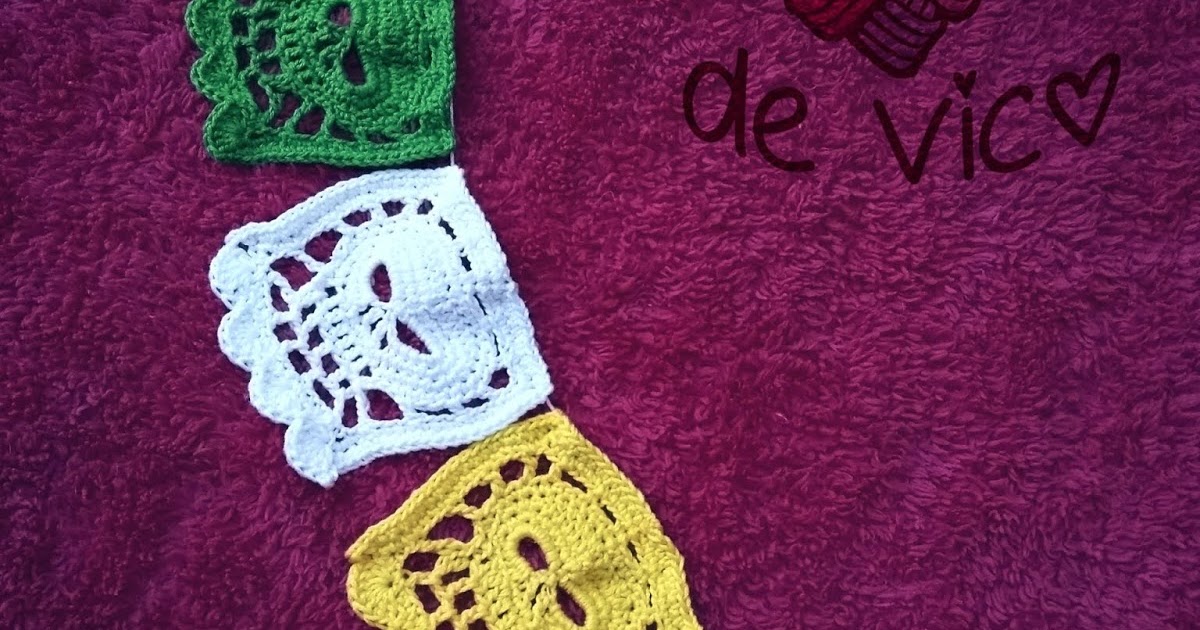 Papel picado crochet (día de muertos)