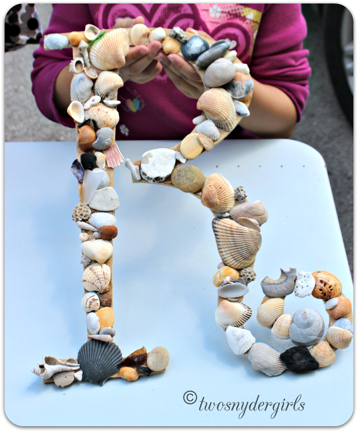 Our Retirement Days: Shell Crafts - Shell covered letters