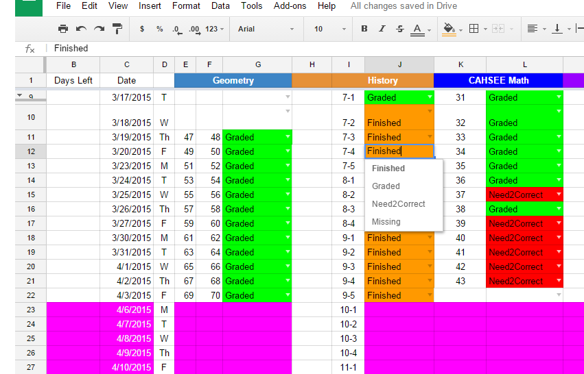 How We Use Google Spreadsheets for Our Homeschool Planner | TJ ...