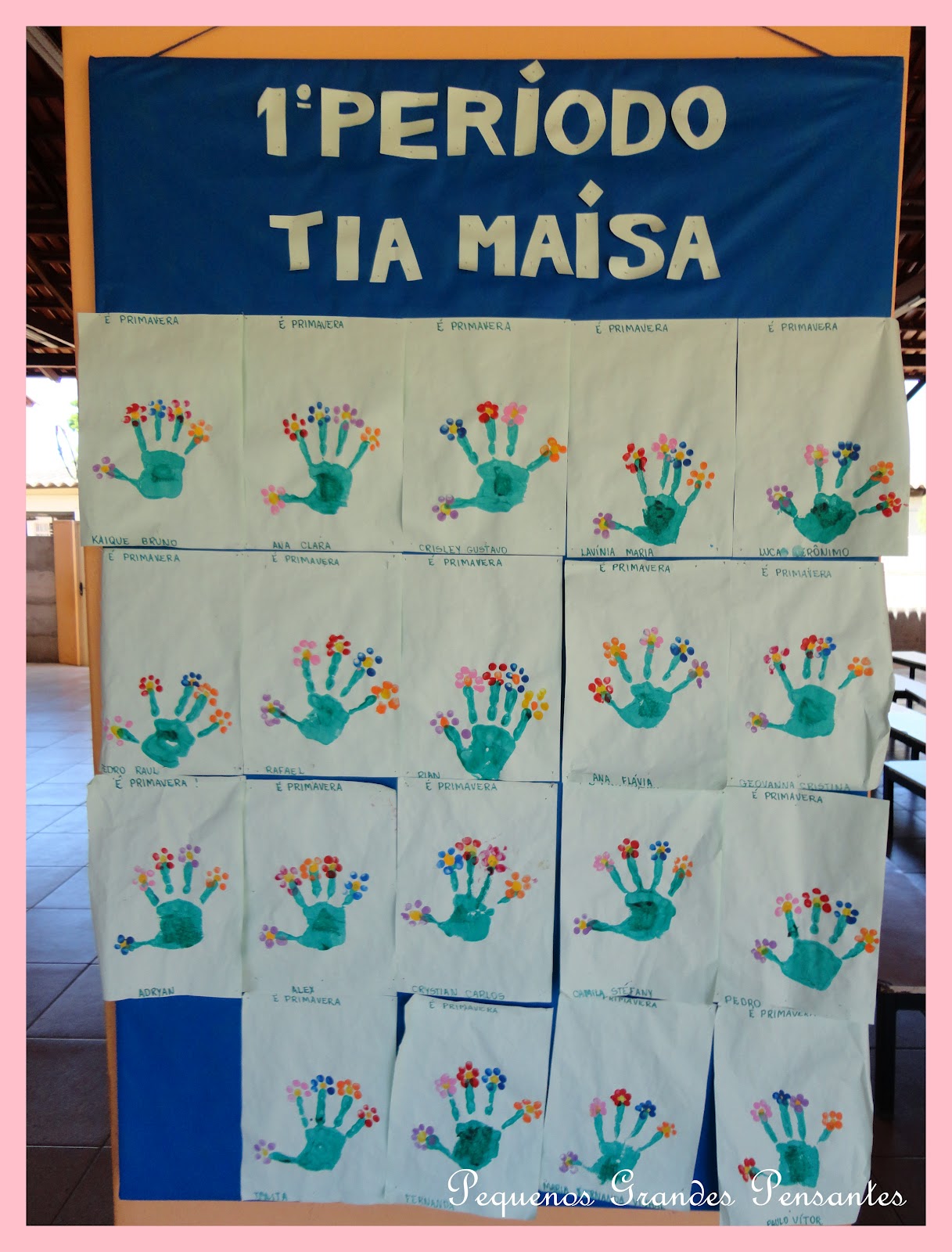 Pequenos Grandes Pensantes.: Murais e apresentações para a primavera!