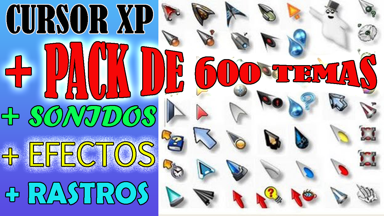 Como Personalizar el Puntero del Mouse con mas de 600 TEMAS, SONIDO ...