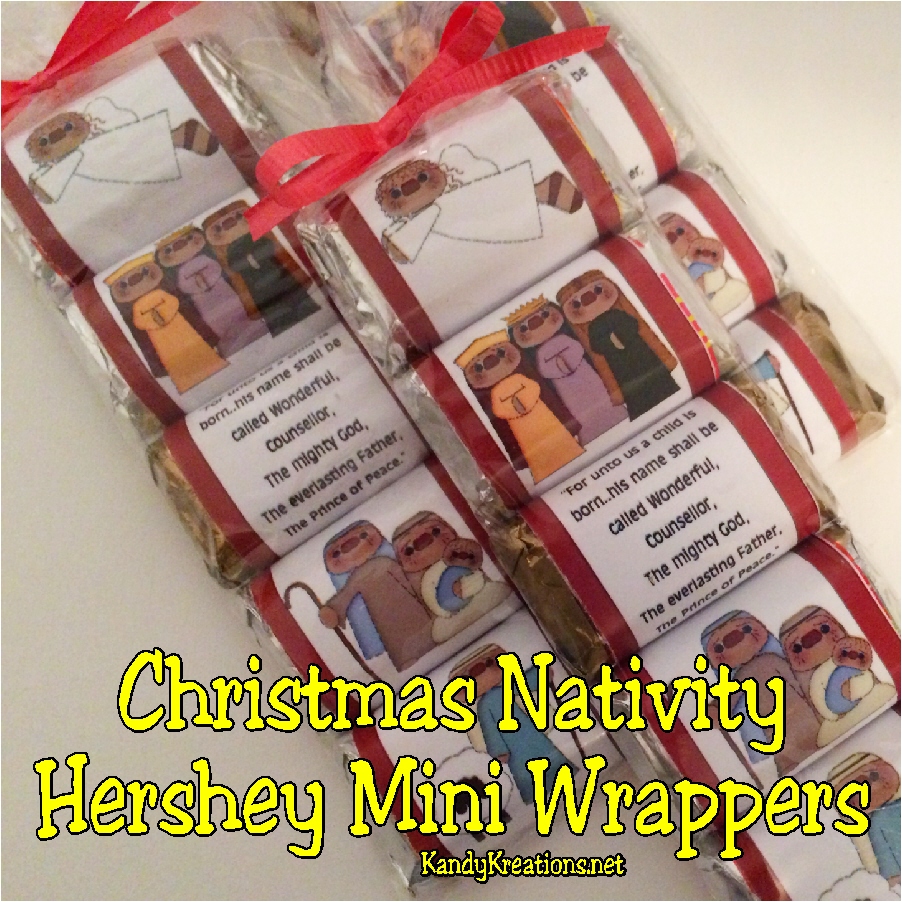 Christmas Nativity Hershey Mini Candy Bar Wrapper Printable DIY Party Mom Christmas Nativity Hershey Mini Candy Bar Wrapper Printable DIY Party Mom