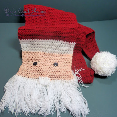 Dee's Craft Room: Crochet Santa Scarf