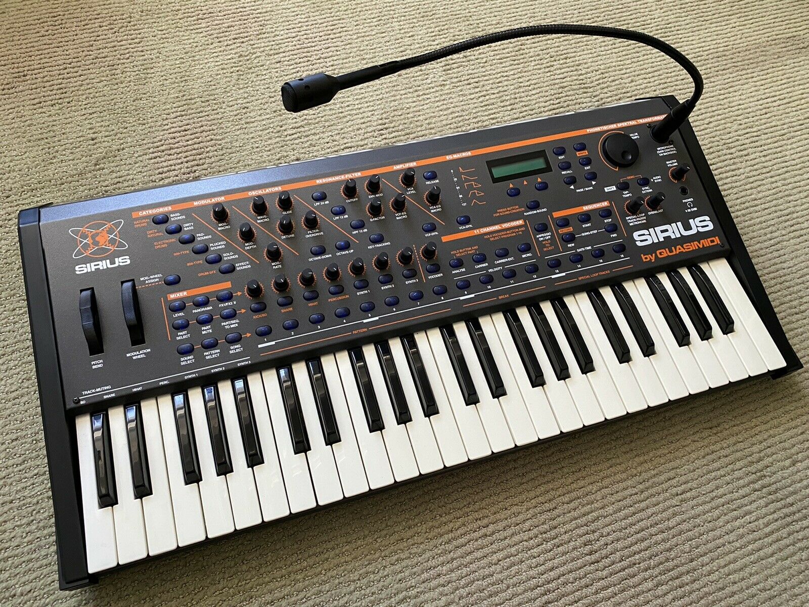 MATRIXSYNTH: RARE Quasimidi Sirius Synthesizer Keyboard Groovebox ...