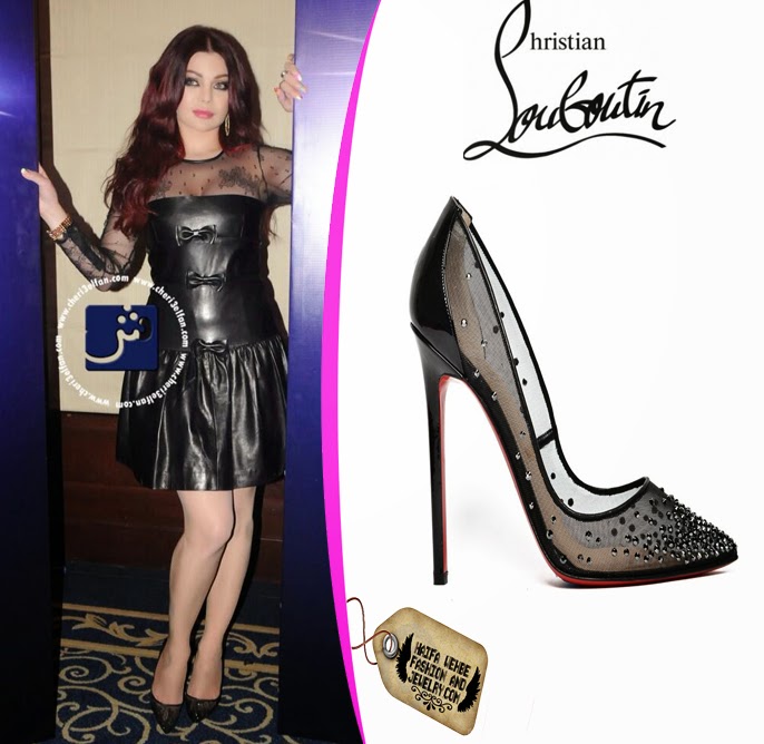 Haifa wehbe fashion and jewelry: Haifa Wehbe wearing Black Body Strass ...