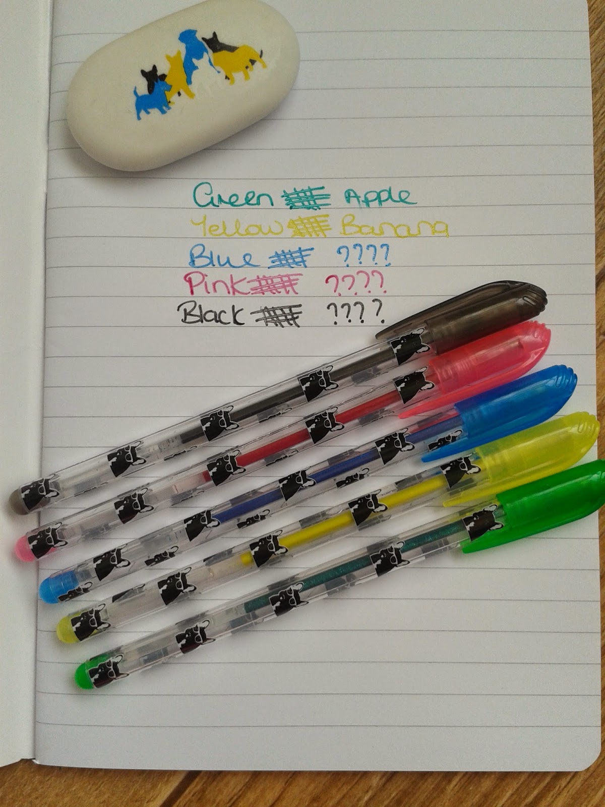 Pen Collection geekery: Wilko Dandy Scented Gel Pens & Exercise book