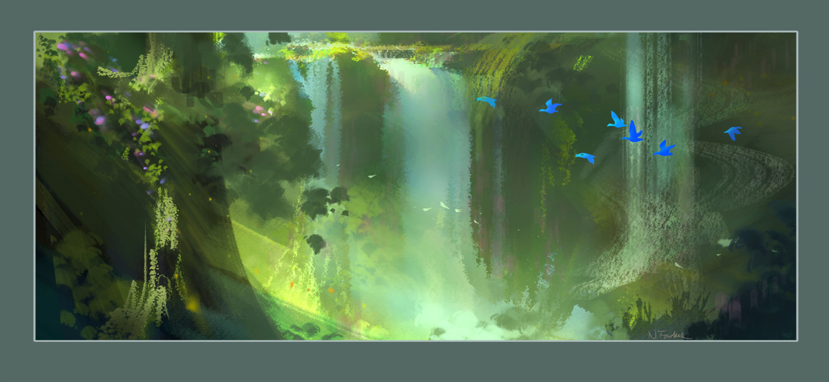 Nathan Fowkes Art: Jungle Waterfall
