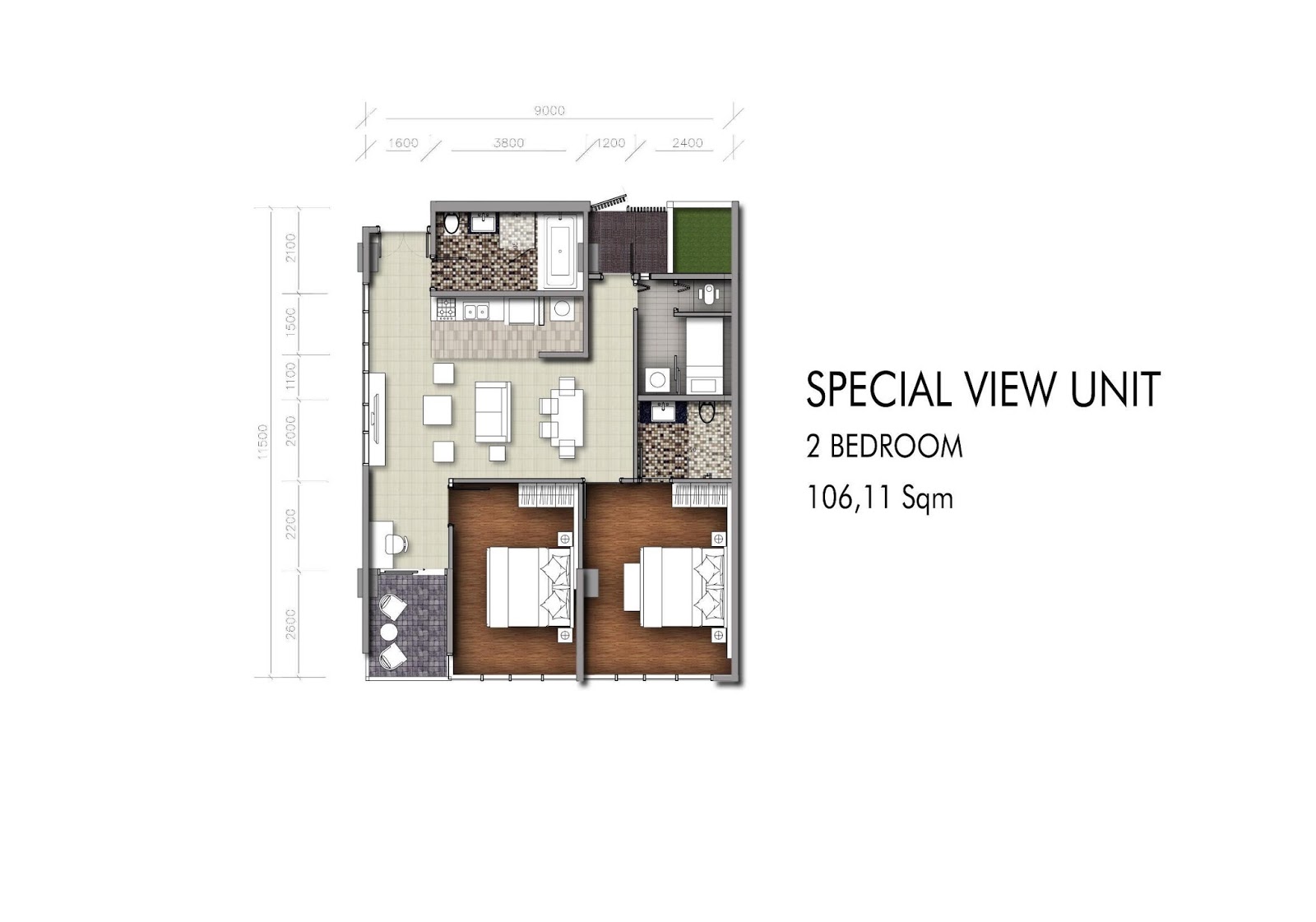 Denah Unit Padmayana Penthouse ~ Apartemen Mewah The Padmayana