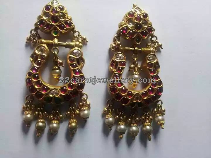 10 Different Style Kundan Jhumkas Chandbalis - Jewellery Designs