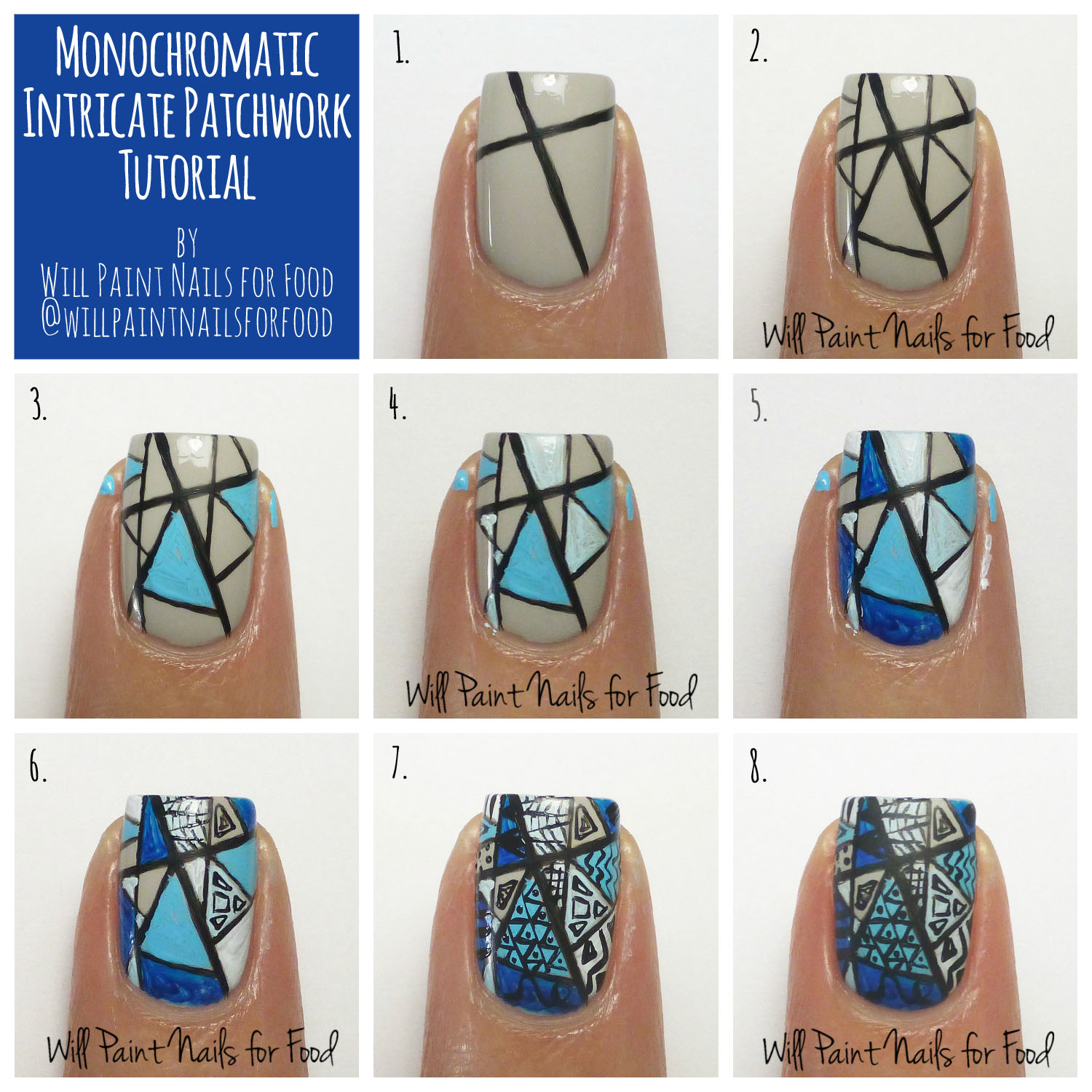 31 Day Nail Art Challenge 2.0: Day Six, Monochromatic | Will Paint ...