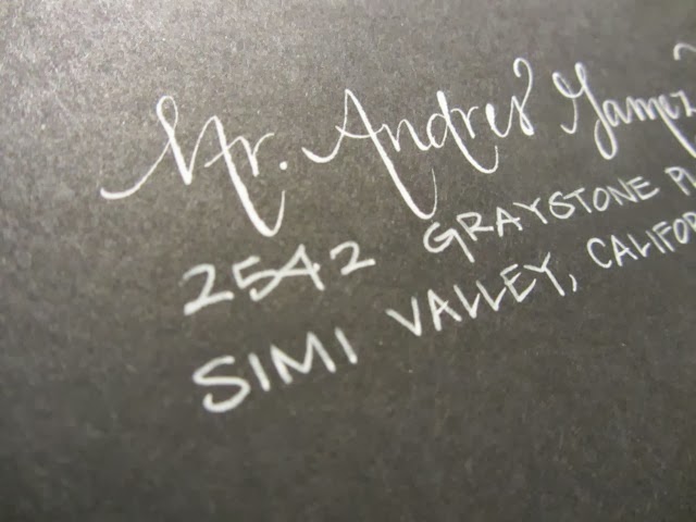 2 Hearts B 1 Designs: {Calligraphy Monday} Wedding Envelopes:: Black ...