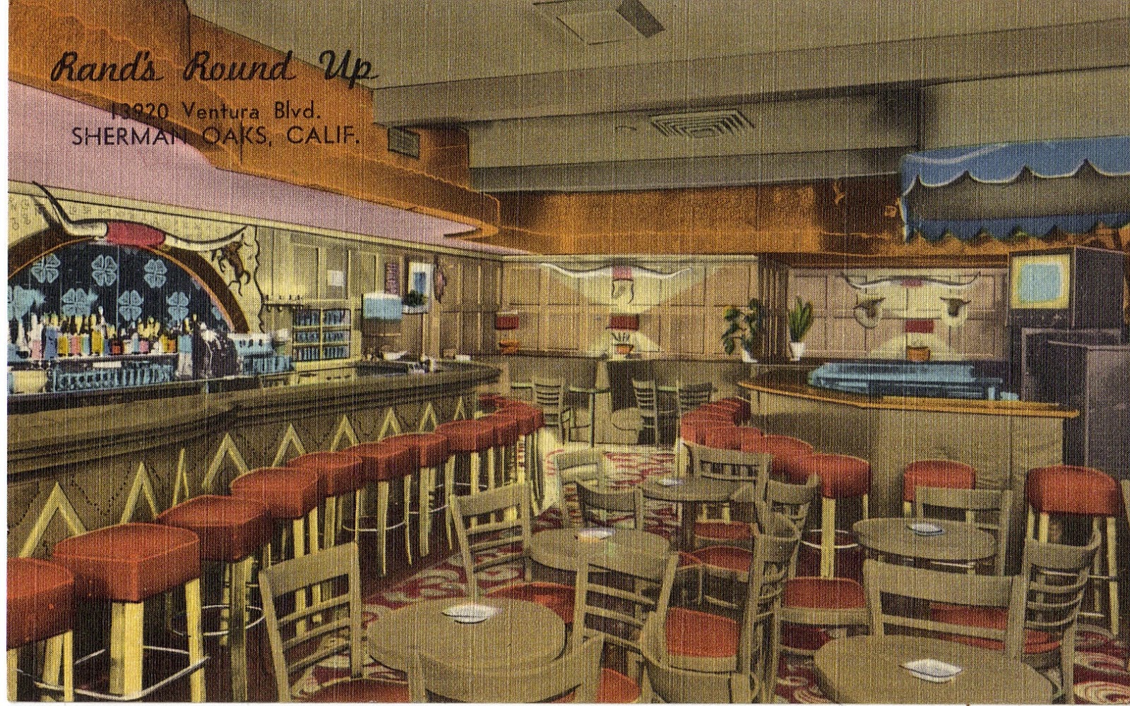 Rand's Round Up Restaurant in Sherman Oaks Postcard | San Fernando ...