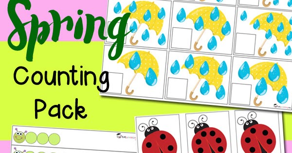 Spring Counting Math Pack | Totschooling - Toddler, Preschool ...