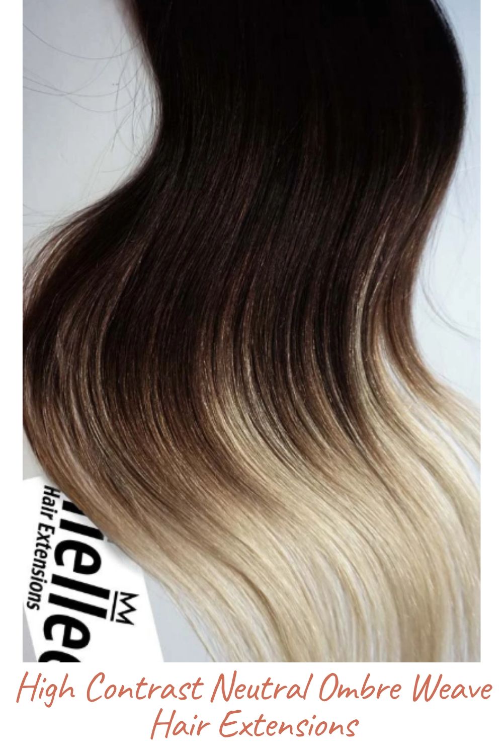 High Contrast Neutral Ombre Weave Hair Extensions | Silky Straight ...