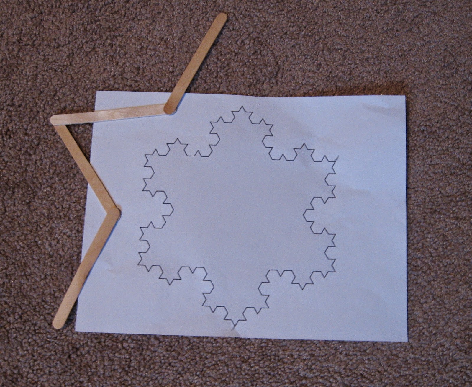Almost Unschoolers: Craft Stick Snowflake Puzzle - A Little More Fun ...