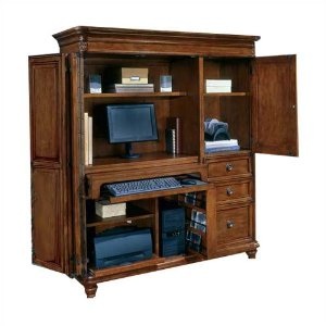 MIDAS: Cherry Wood Computer Armoire for a Living Room or Home Office