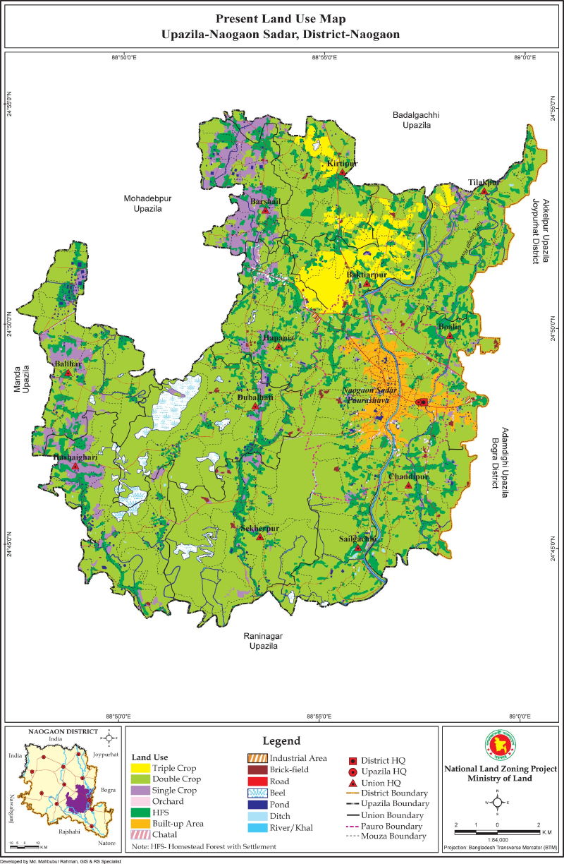 Mouza & Land Use Maps of Naogaon Sadar Upazila, Naogaon, Bangladesh ...