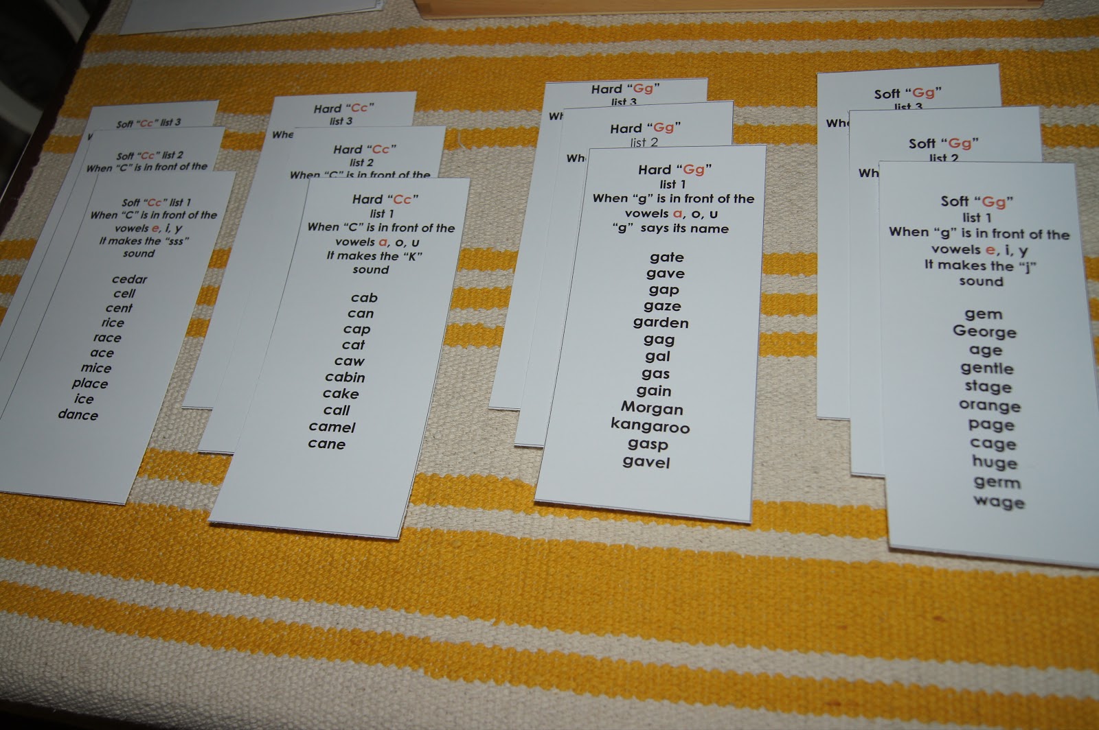 Green Series Word Lists, Montessori Language At Home - "Making ...