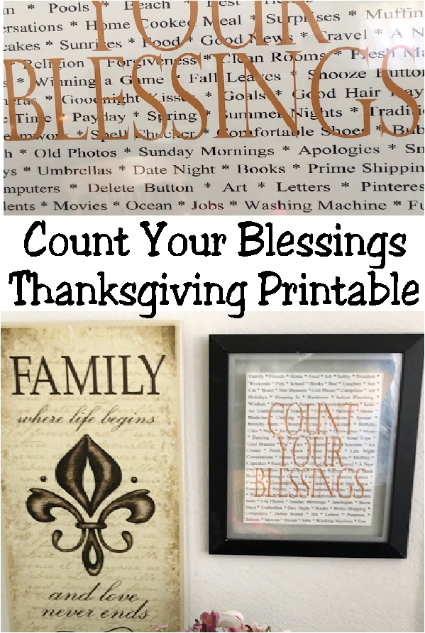 DIY Party Mom: Count Your Blessings Thanksgiving Print