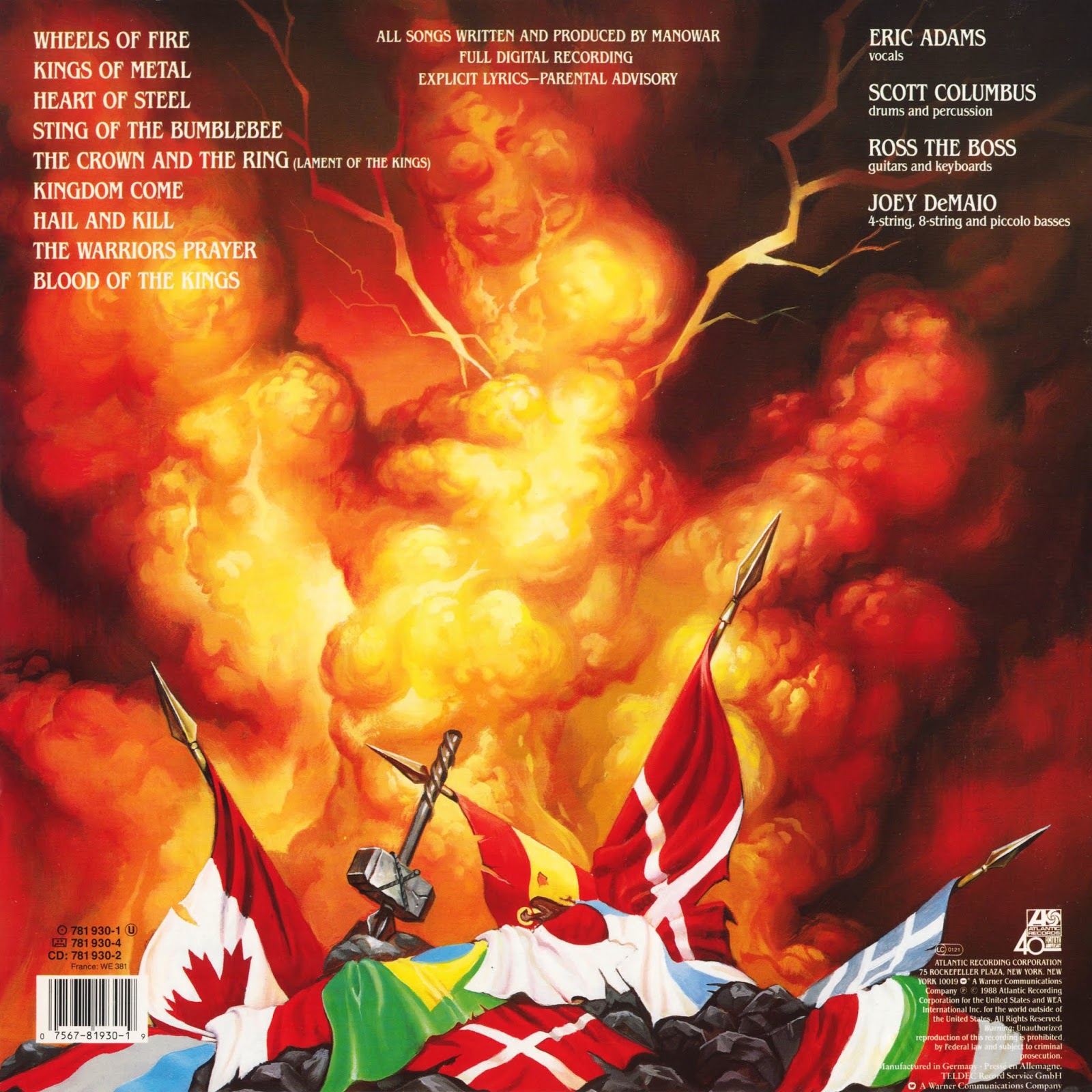 1988 Kings of Metal - Manowar - Rockronología