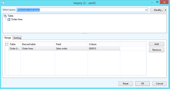 Ax Technical: List of items that have been sold on a sales order id ...