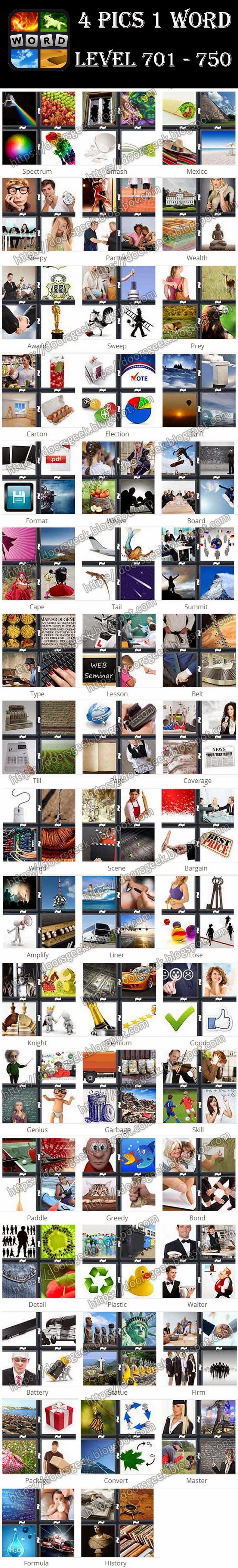 4 Pics 1 Word Level 701 to Level 750 ~ Doors Geek