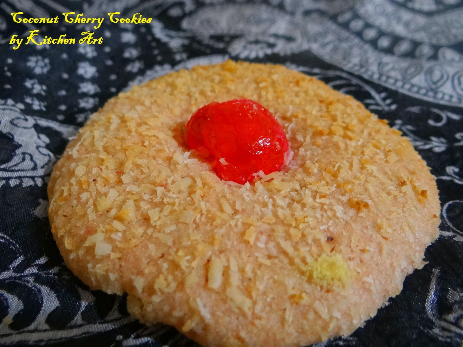 KITCHEN ART: COCONUT CHERRY COOKIES