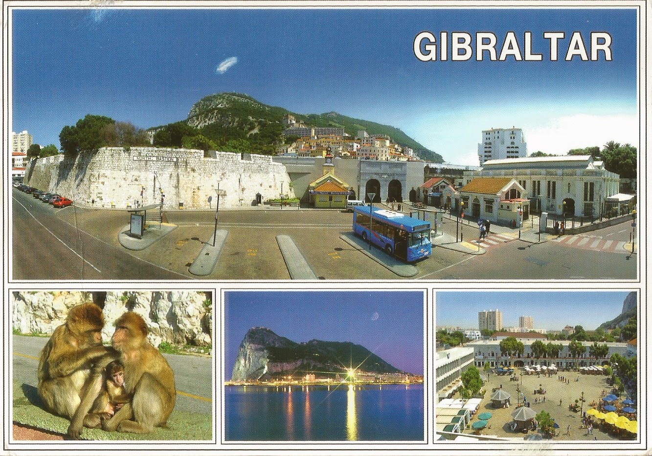 My postcard collection: Several views from Gibraltar