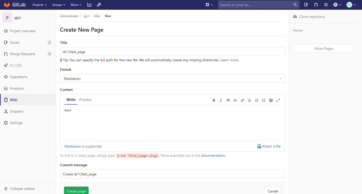 hawksnowlog: Gitlab の Wiki 機能を試してみた