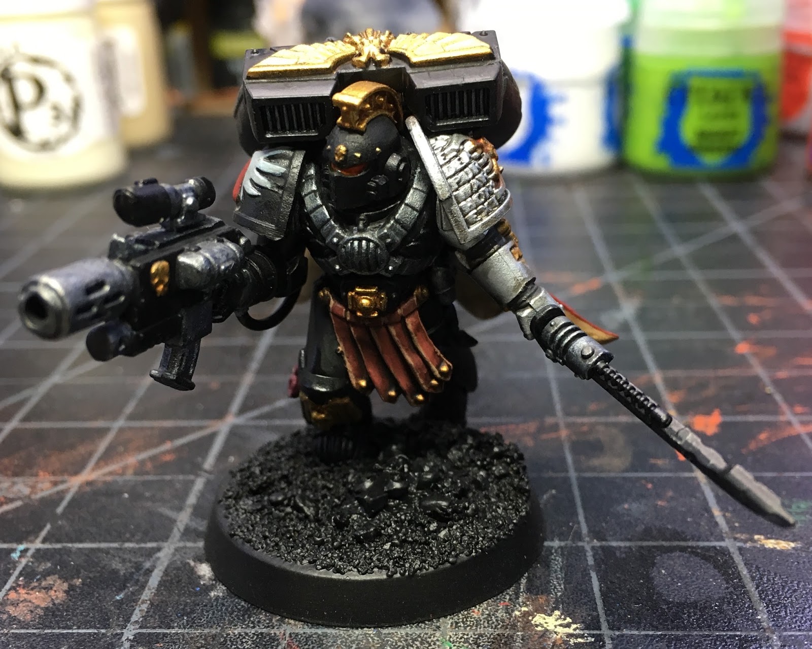 262nd Death Korps of Krieg: WIP: Deathwatch Watch Captain w/jump pack ...