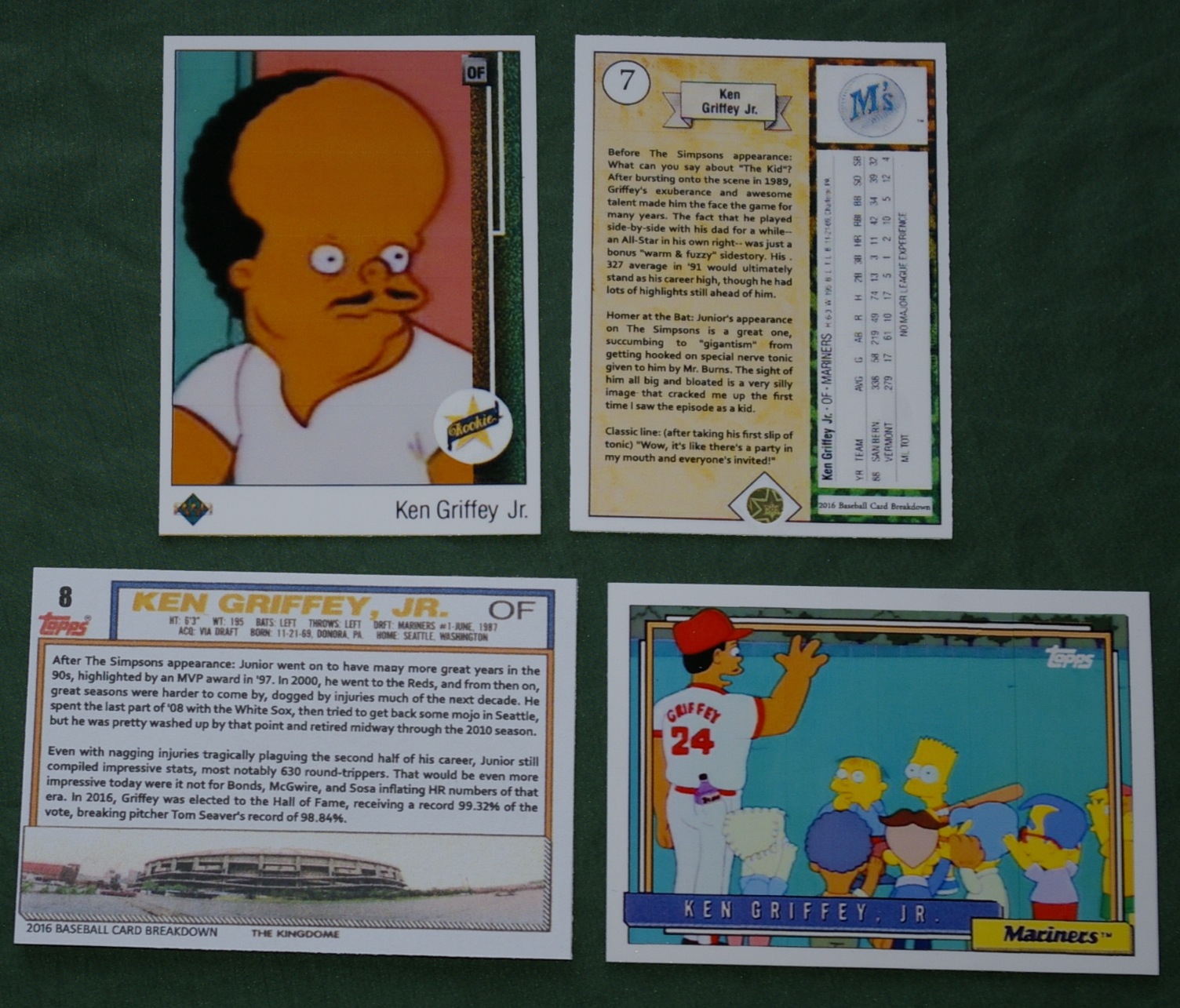 Baseball Card Breakdown: The Simpsons custom set for Homer at the Bat