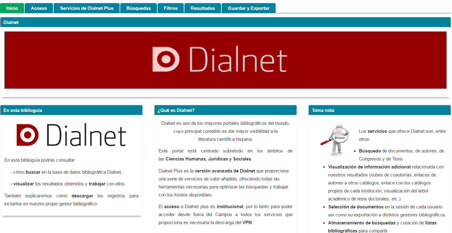 Tutorial de Dialnet ~ CanalBiblos: blog de la Biblioteca de la ...