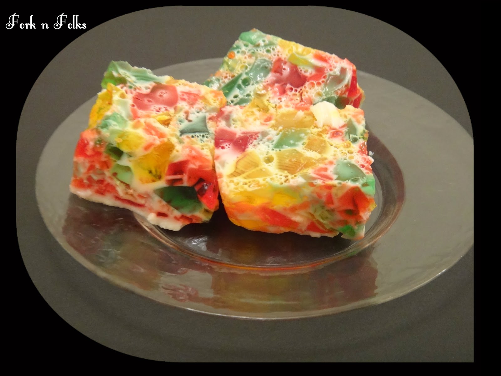 Fork n Folks: Jello Jelly Marble Squares