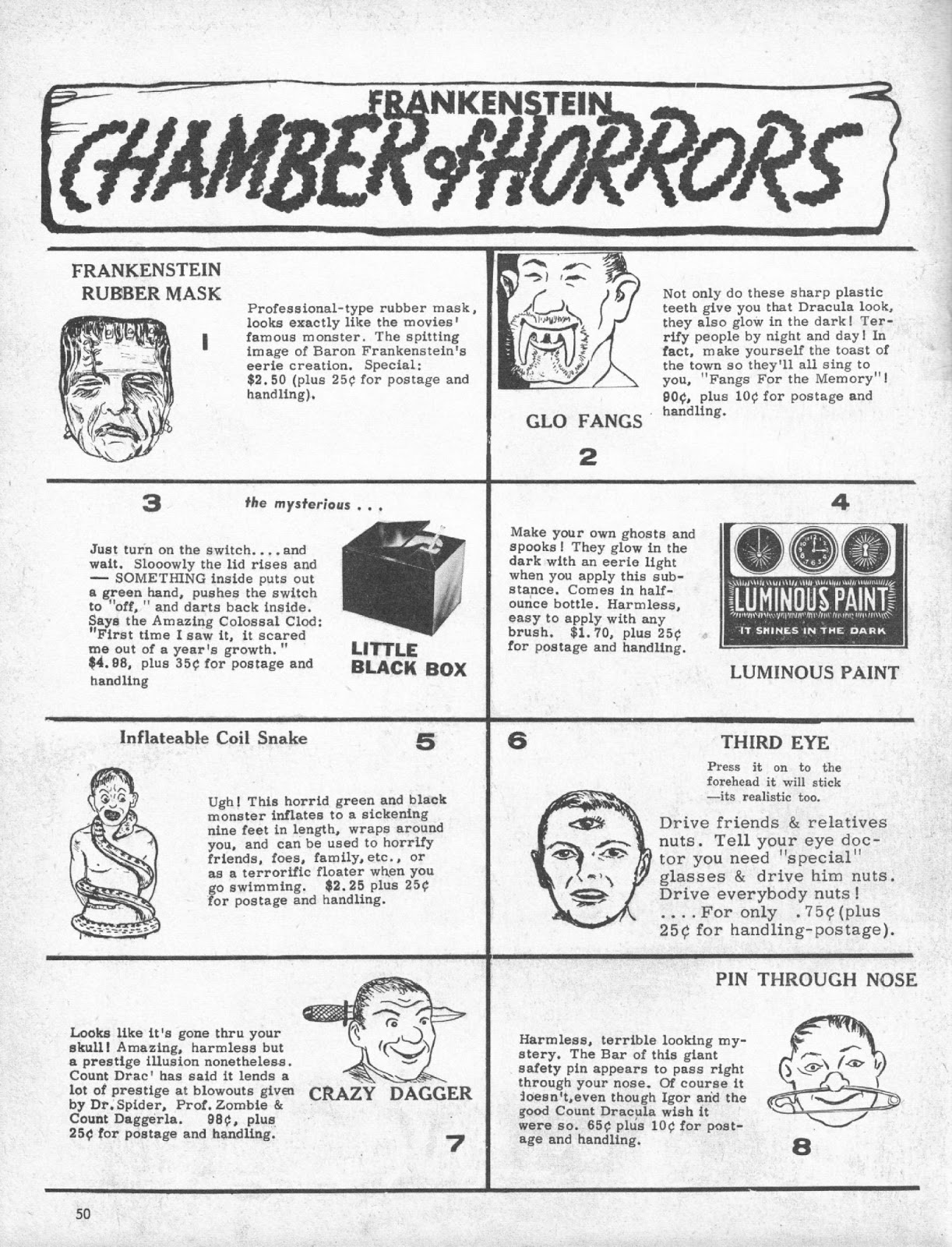 Monster Mask Ad - Castle of Frankenstein #4 | Blood Curdling Blog of ...