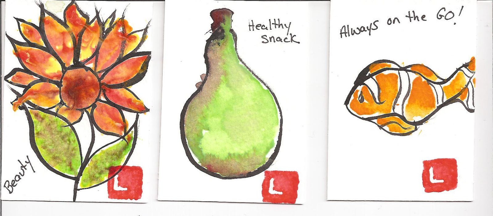 Lori's Artsy Obsession: Etegami Style ATCs'