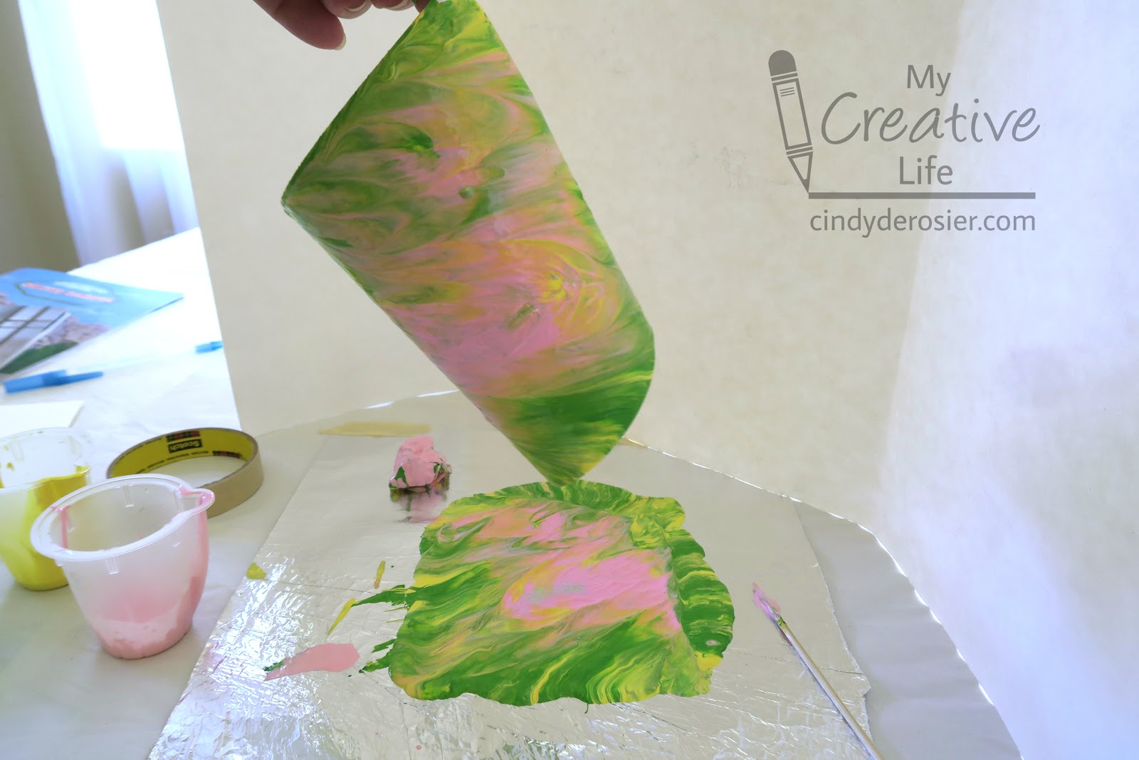 Cindy deRosier: My Creative Life: Pulling Prints from Poured Paints ...
