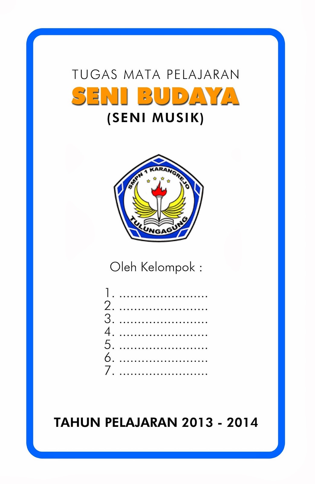 SENI RUPA: LOGO & SAMPUL TUGAS SENI BUDAYA (SENI MUSIK)